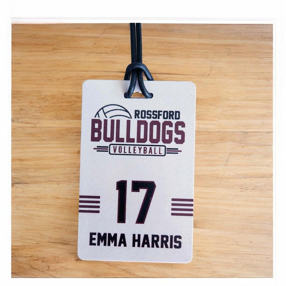Personalized Volleyball Team Sports Bag Tags | Equipment Bag Tag ...