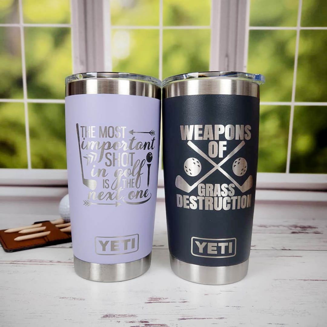 Golfing Engraved YETI Rambler Tumbler Engraved Travel Mug Golfer Gift ...