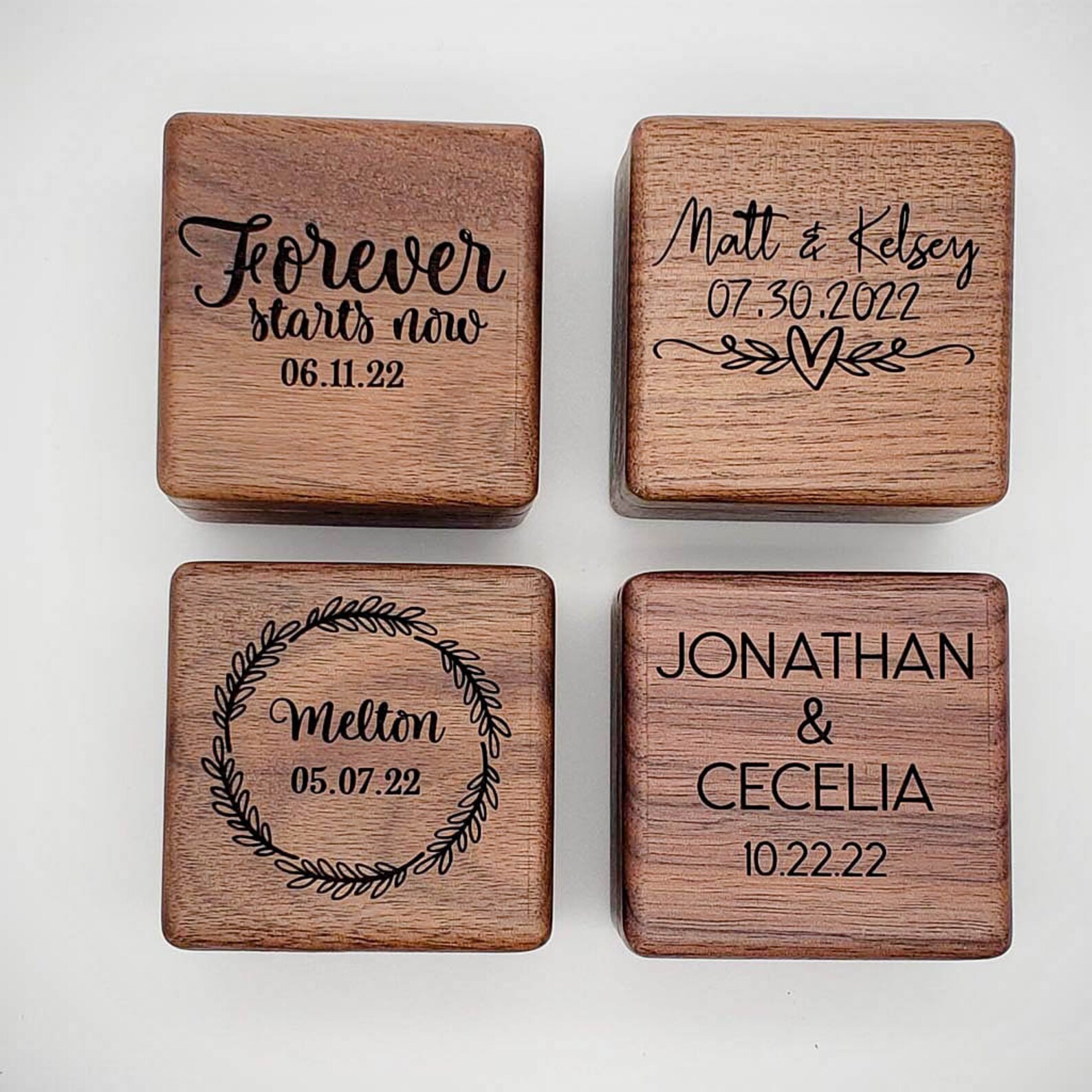 Personalized Engraved Ring Box Wood Ring Box Anniversary - Etsy