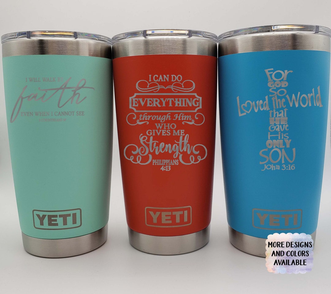 Christian / Scripture Engraved YETI Rambler Tumbler Christian Gift ...