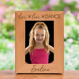 Live Love Dance Custom Engraved Picture Frame | Personalized Dance ...