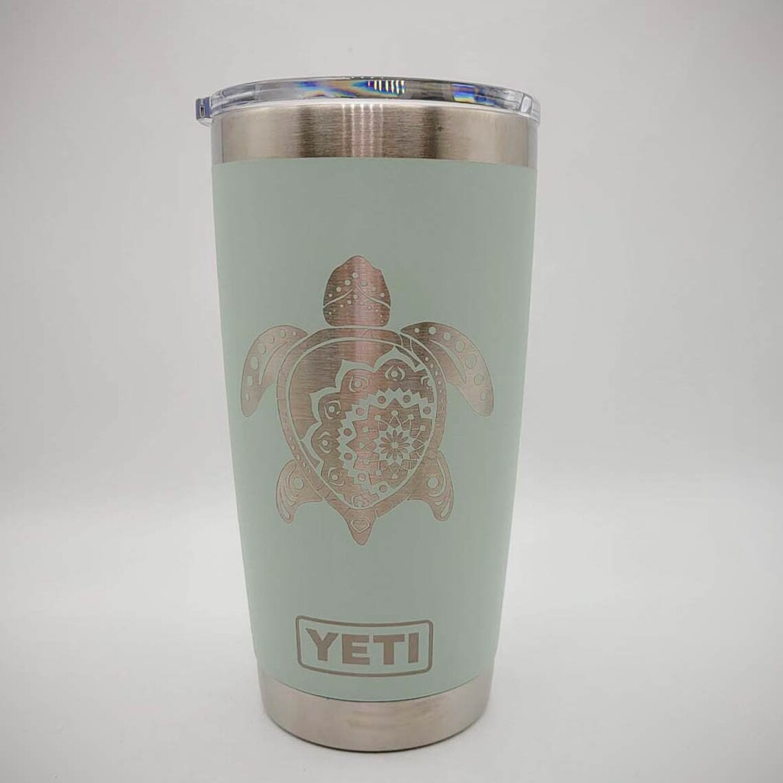 Sea Turtle Mandala Engraved YETI Rambler Tumbler Engraved | Etsy