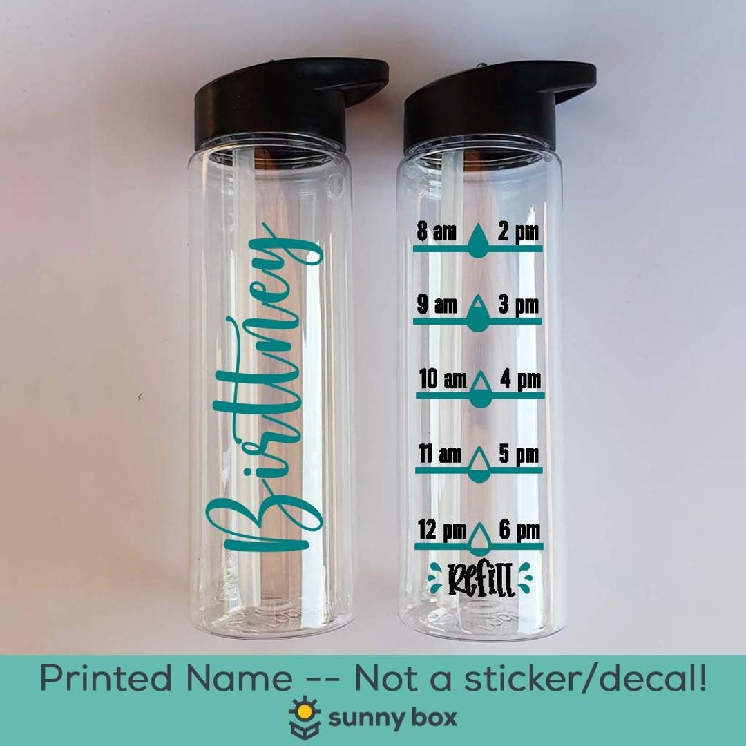 Personalized Water Tracker Water Bottle | Custom Water Bottle | Sports ...