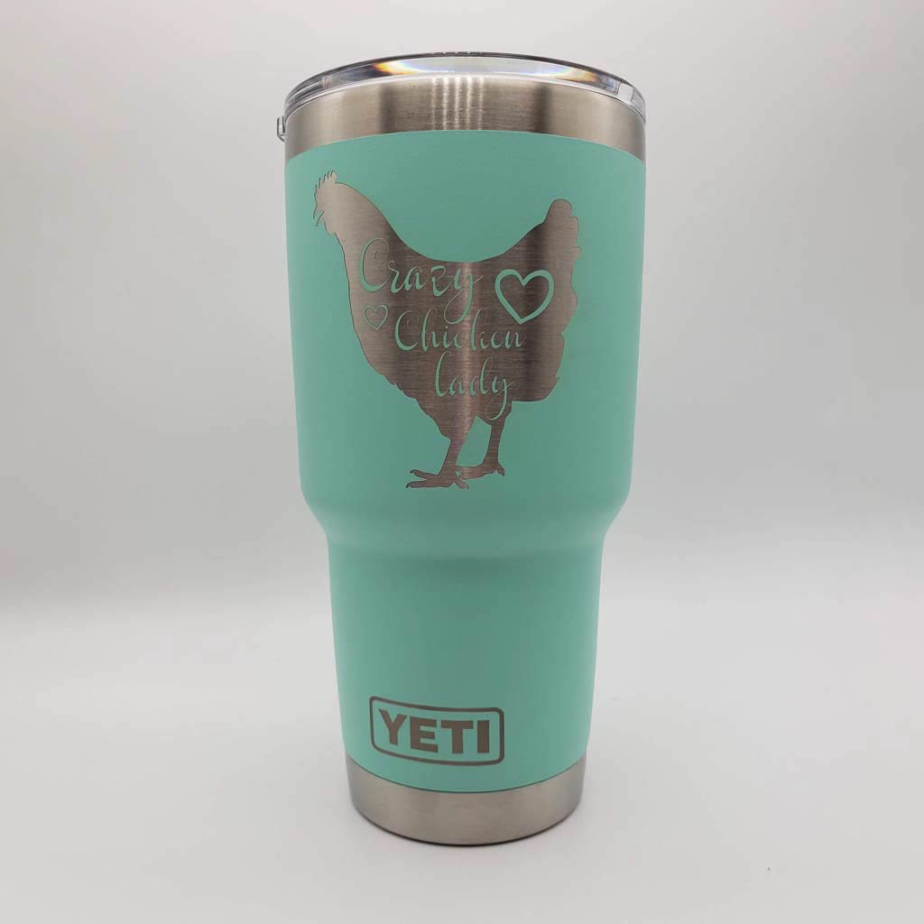 Crazy Chicken Lady Engraved YETI Rambler Tumbler Farm Life | Etsy