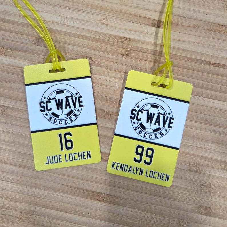 Personalized Soccer Team Sports Bag Tags | Equipment Bag Tag | Soccer ...