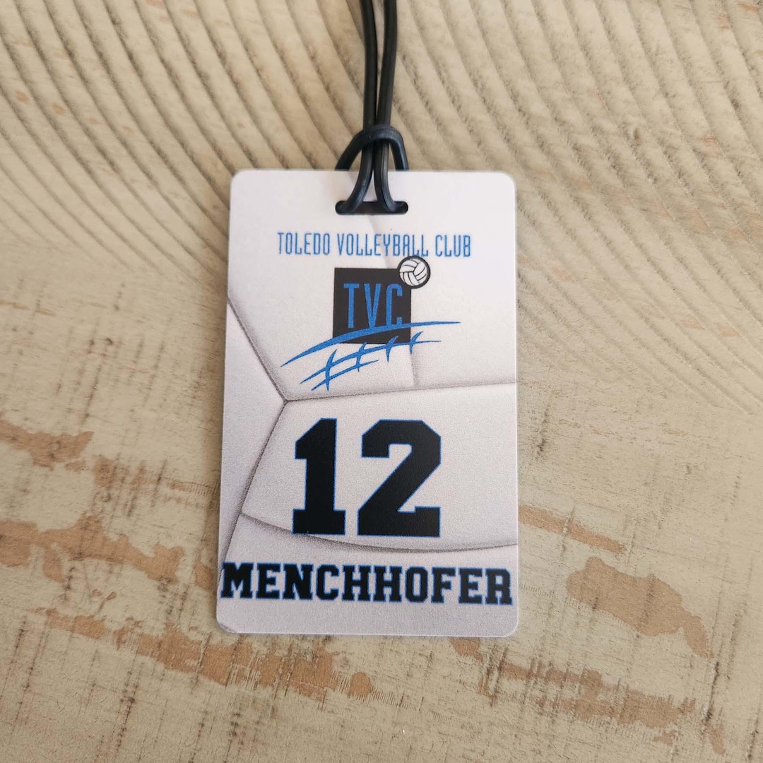 Personalized Volleyball Team Logo Bag Tags | Equipment Bag Tag | Team ...