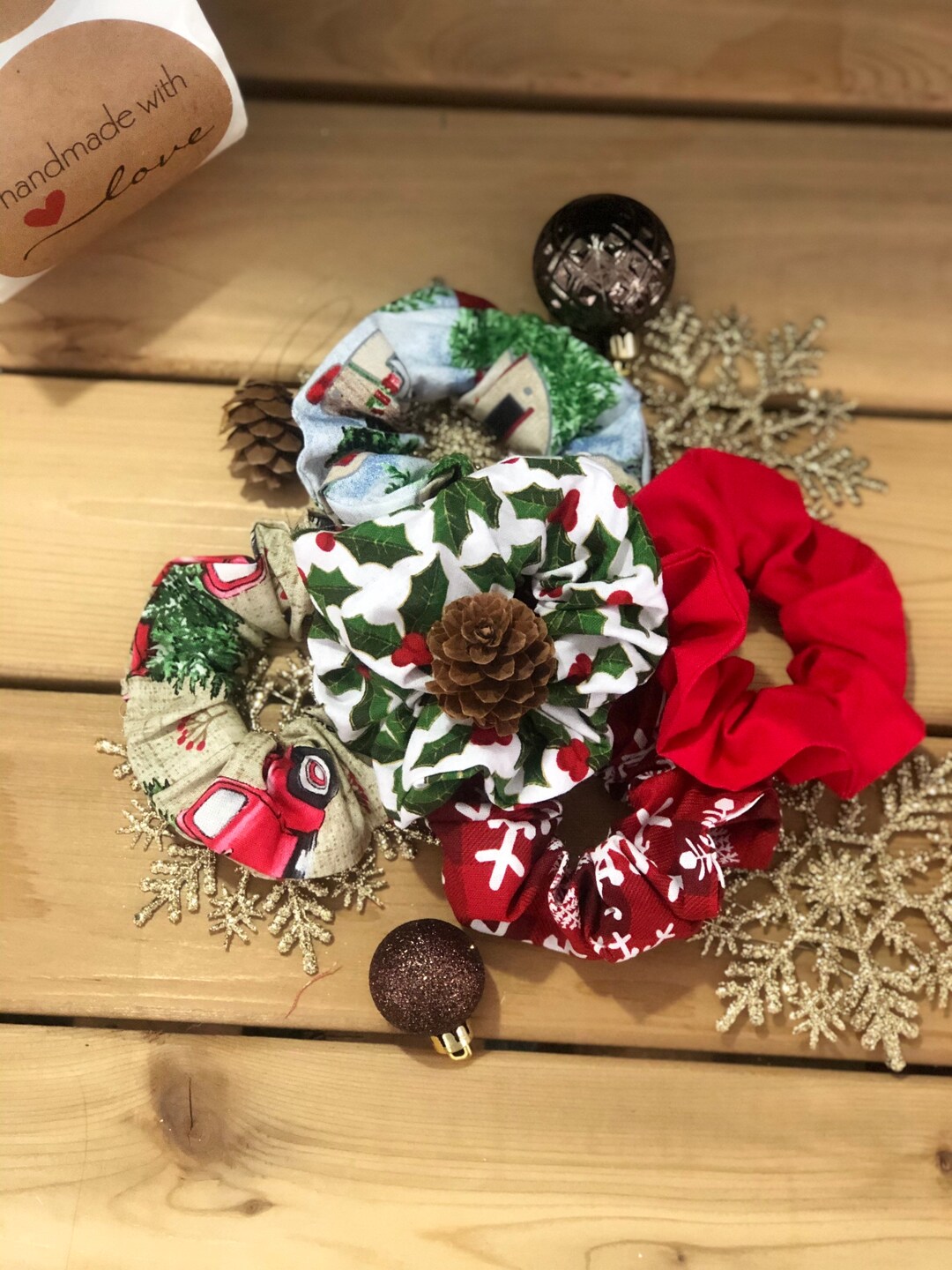 Christmas/holiday Scrunchies - Etsy