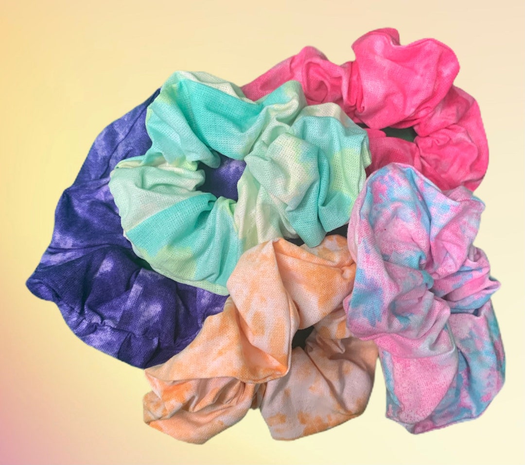 Tie Dye Scrunchies/ Scrunchies Rosas - Etsy España