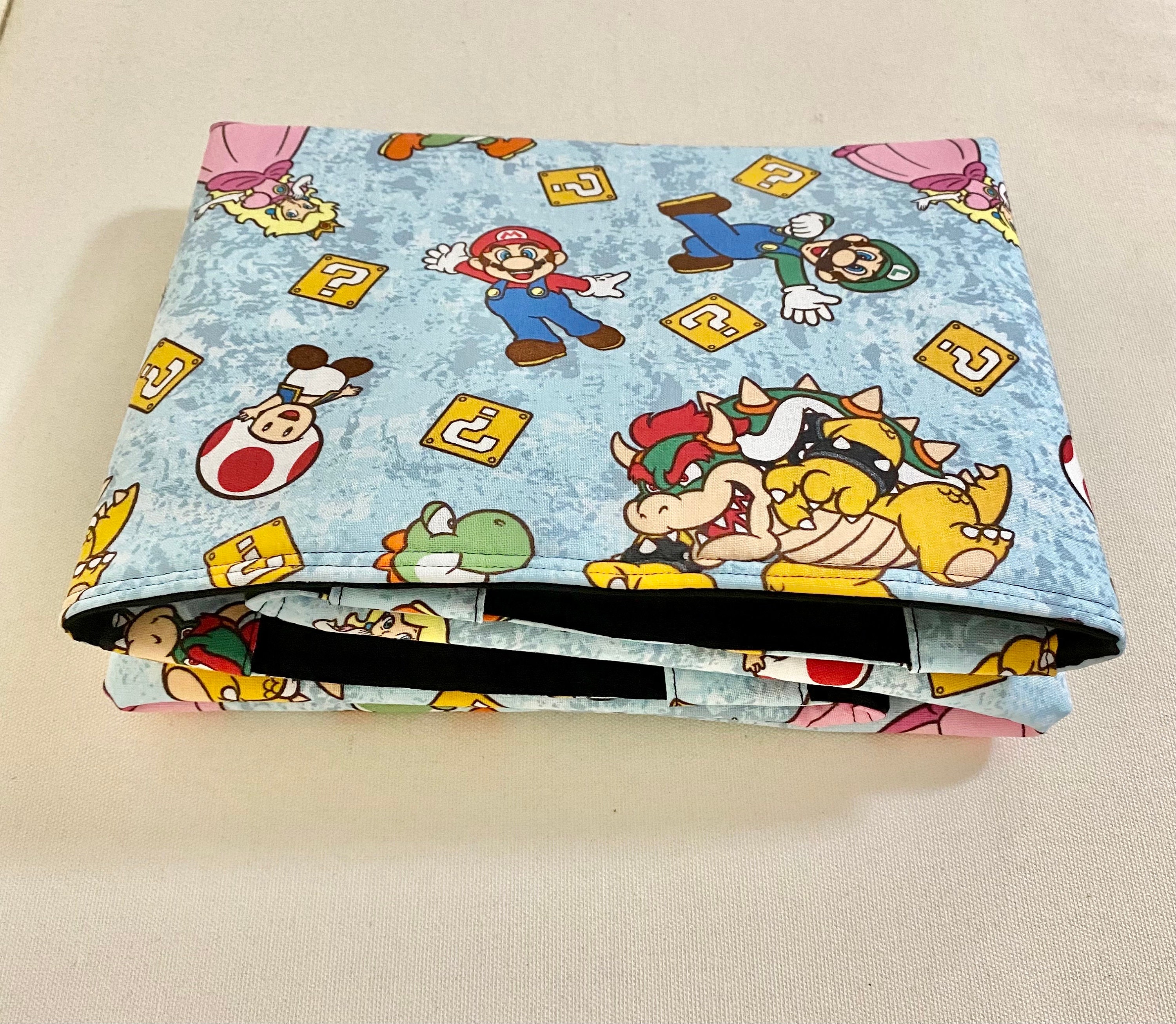 Nintendo Super Mario Bros. & Friends Gray-blue Blocks, Fabric Bin ...
