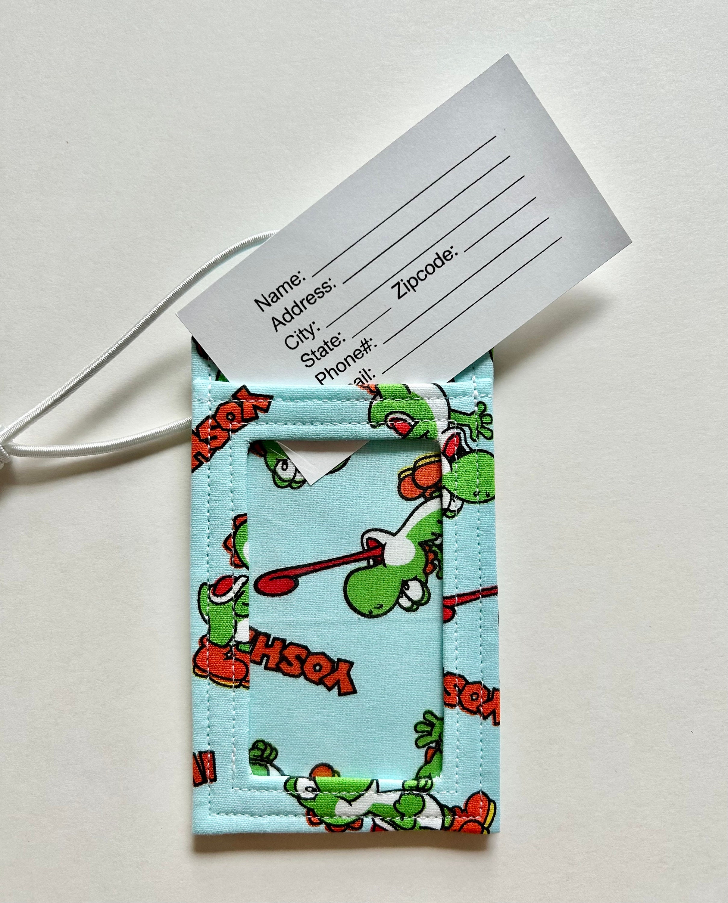 Nintendo Super Mario Yoshi Fabric Luggage Tag, Fabric ID Tag, Backpack ...