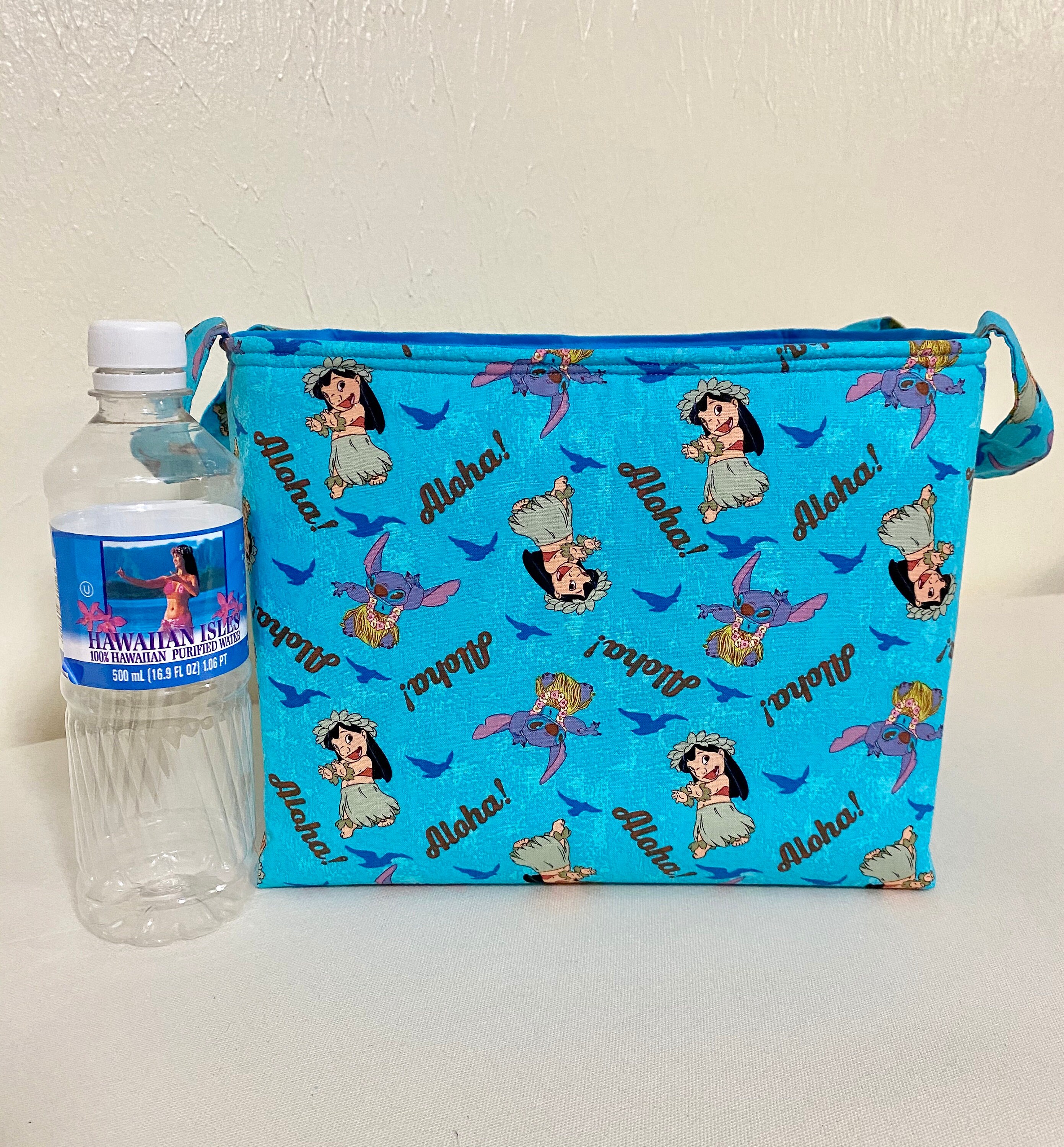 Disney Lilo & Stitch Aloha Blue, Fabric Bin, Fabric Organizer, Fabric ...