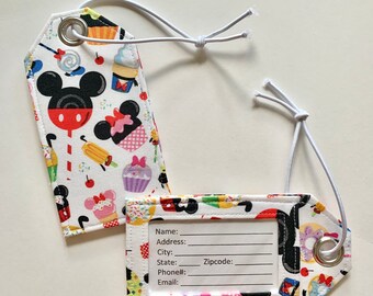 Disney Princesses Emojis White Fabric Luggage Tag, Fabric ID Tag ...