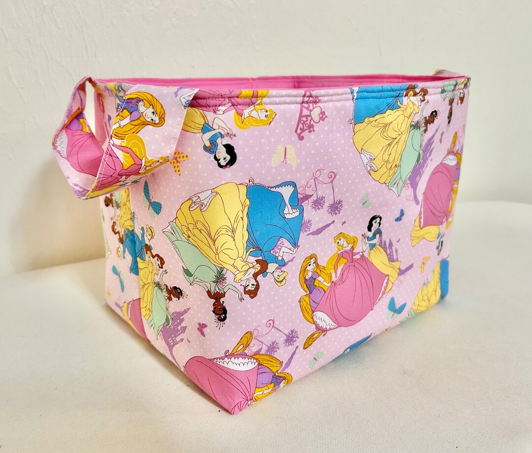 Disney Princesses Trios Pink, Fabric Bin, Fabric Organizer, Fabric ...