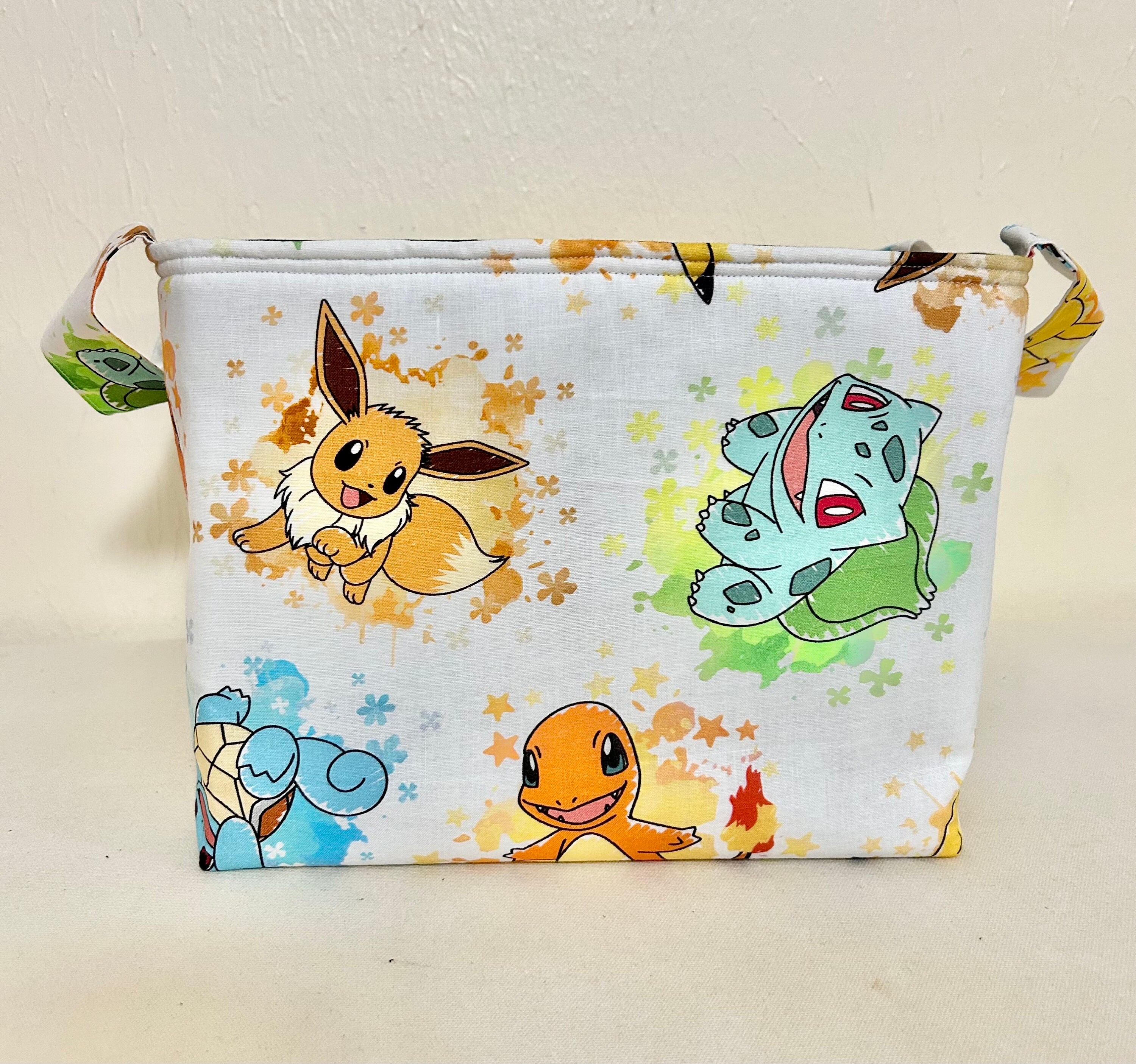 Pokémon Large Characters White, Fabric Bin, Fabric Organizer, Fabric ...