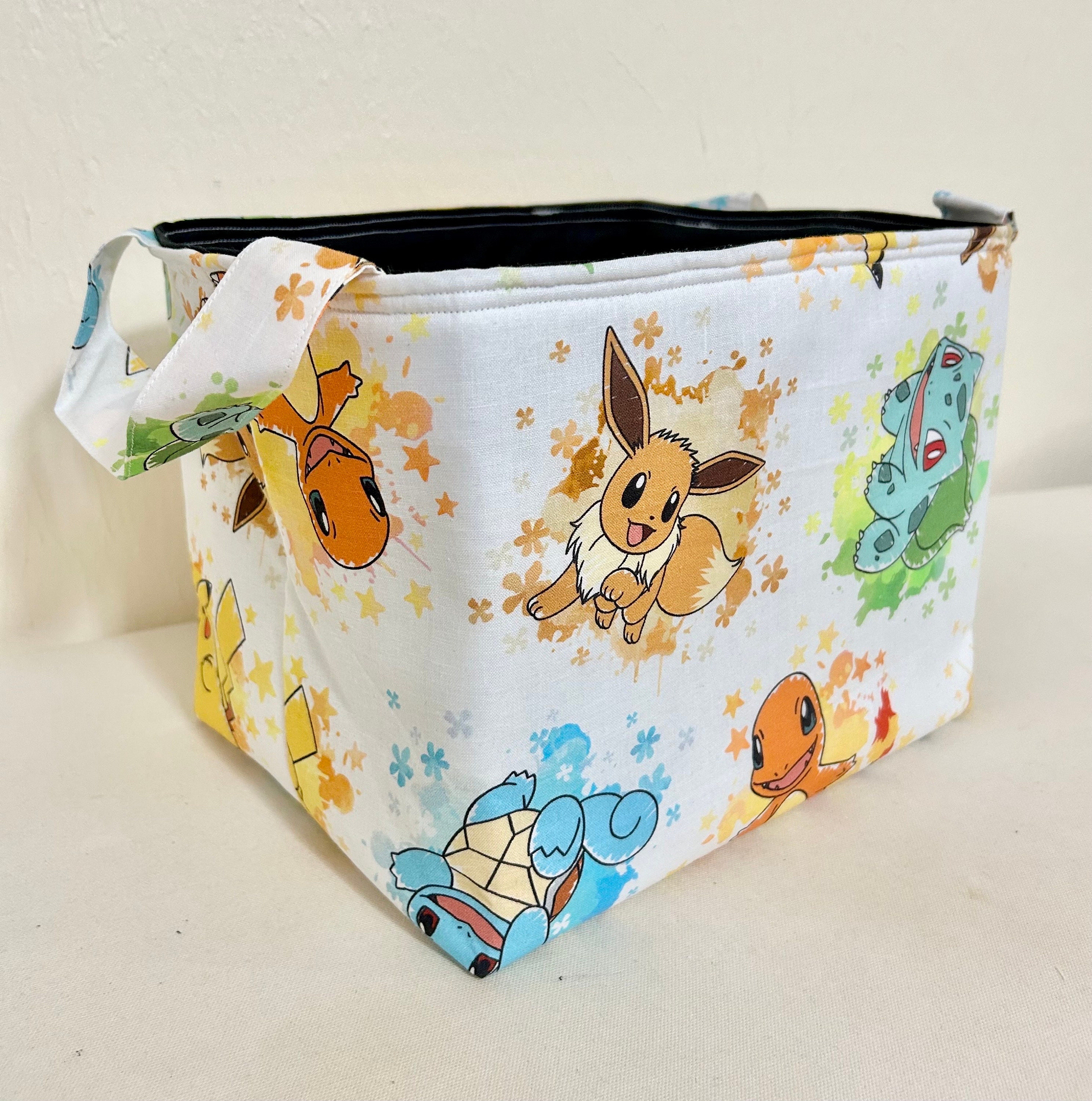 Pokémon Large Characters White, Fabric Bin, Fabric Organizer, Fabric ...