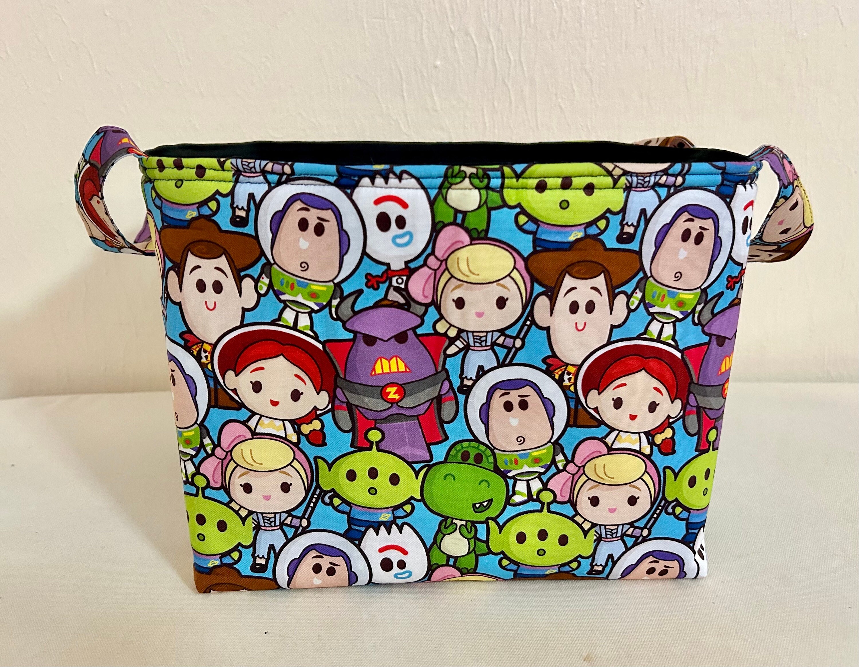 Disney Pixar Toy Story Characters Faces, Fabric Bin, Fabric Organizer ...