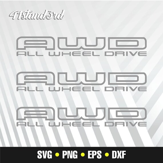 AWD Decal Vector Svg Cut File Pdf Png Eps Dxf - Etsy