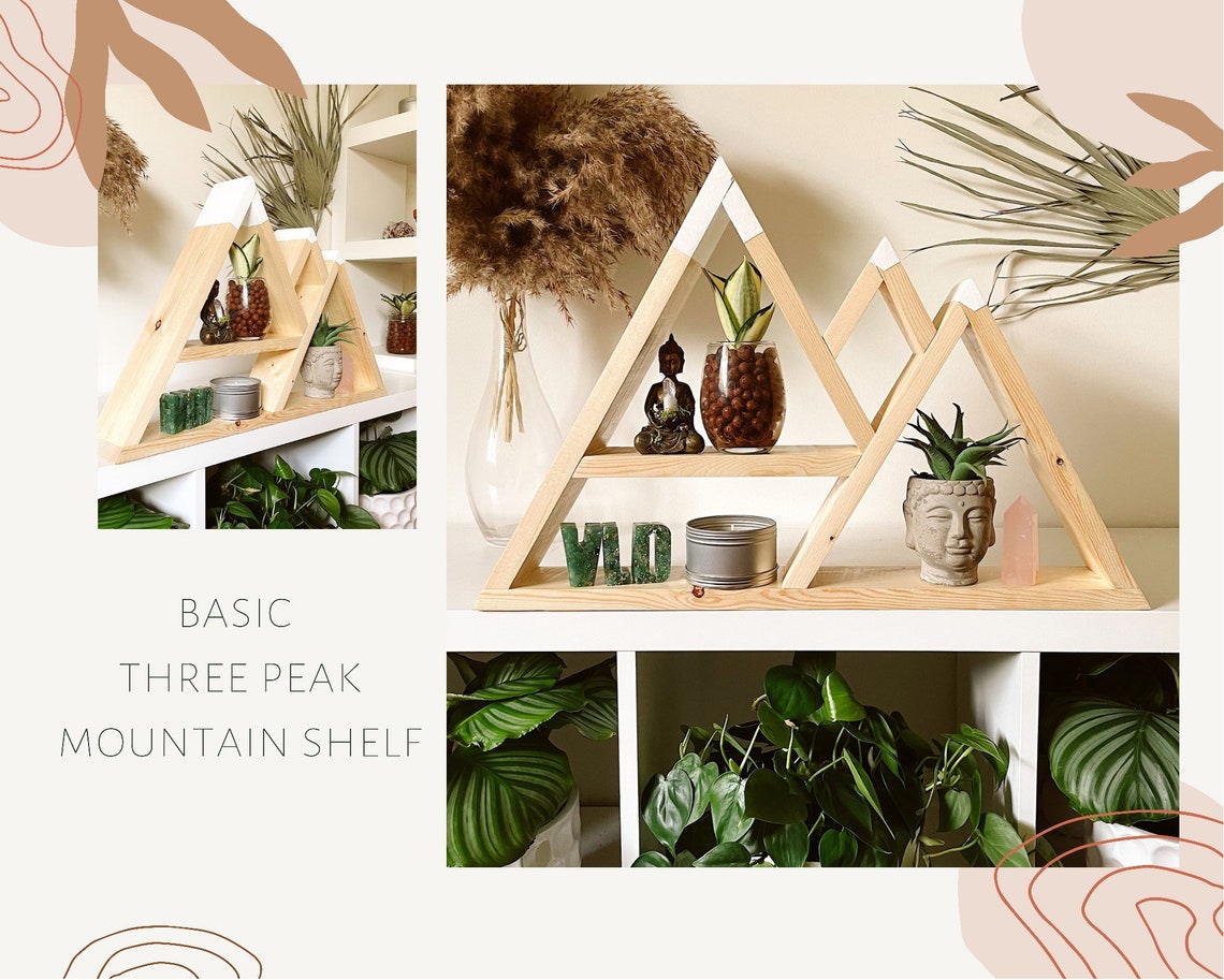 Wood Mountain shelf 3pk style | Etsy