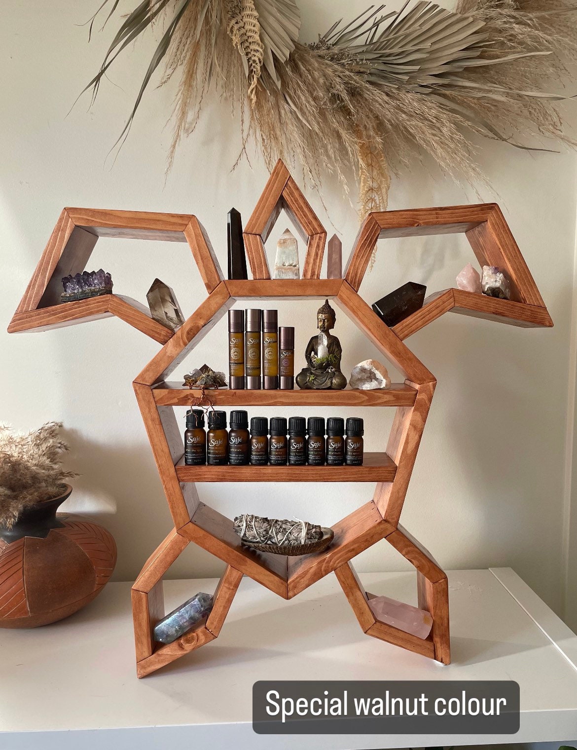 Turtle Wood Altar Shelf With Side Design - Etsy