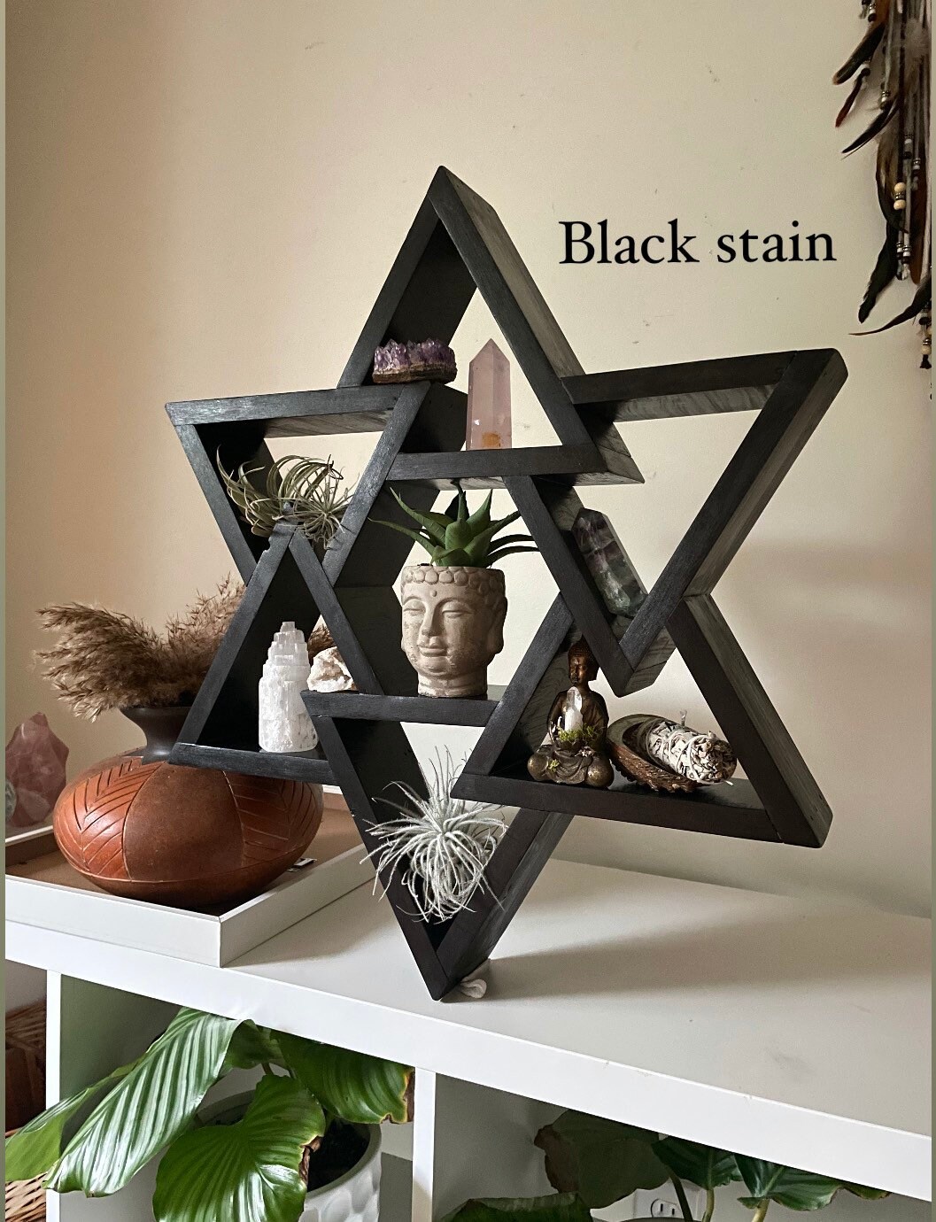 Sacred Geometry Triangle Altar Shelf - Etsy