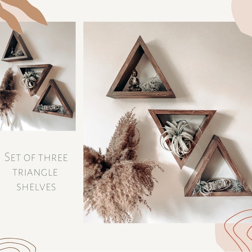 Set of 3 Triangle Shelves - Etsy