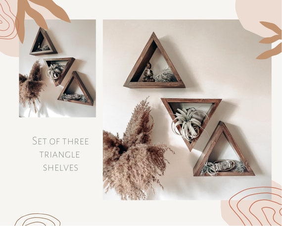 Large Triangle Shelves set of 3 - Etsy
