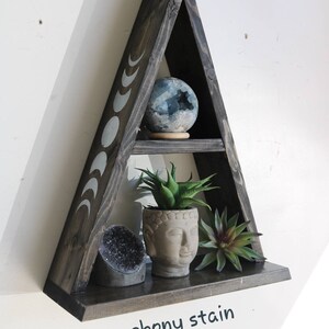 Triangle Altar Shelf With Dual Moon Phases - Etsy