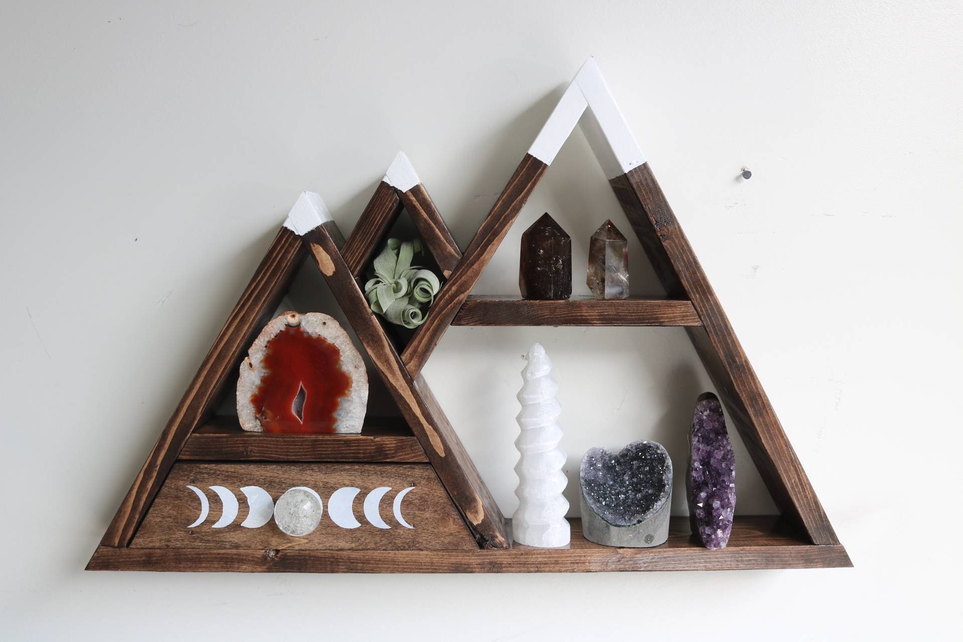 Mountain Altar Shelf With Moon Phases and Drawer - 3pk Style - Etsy Canada
