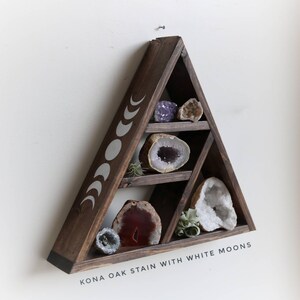 Triangle Altar Shelf With Moon Phases - Etsy
