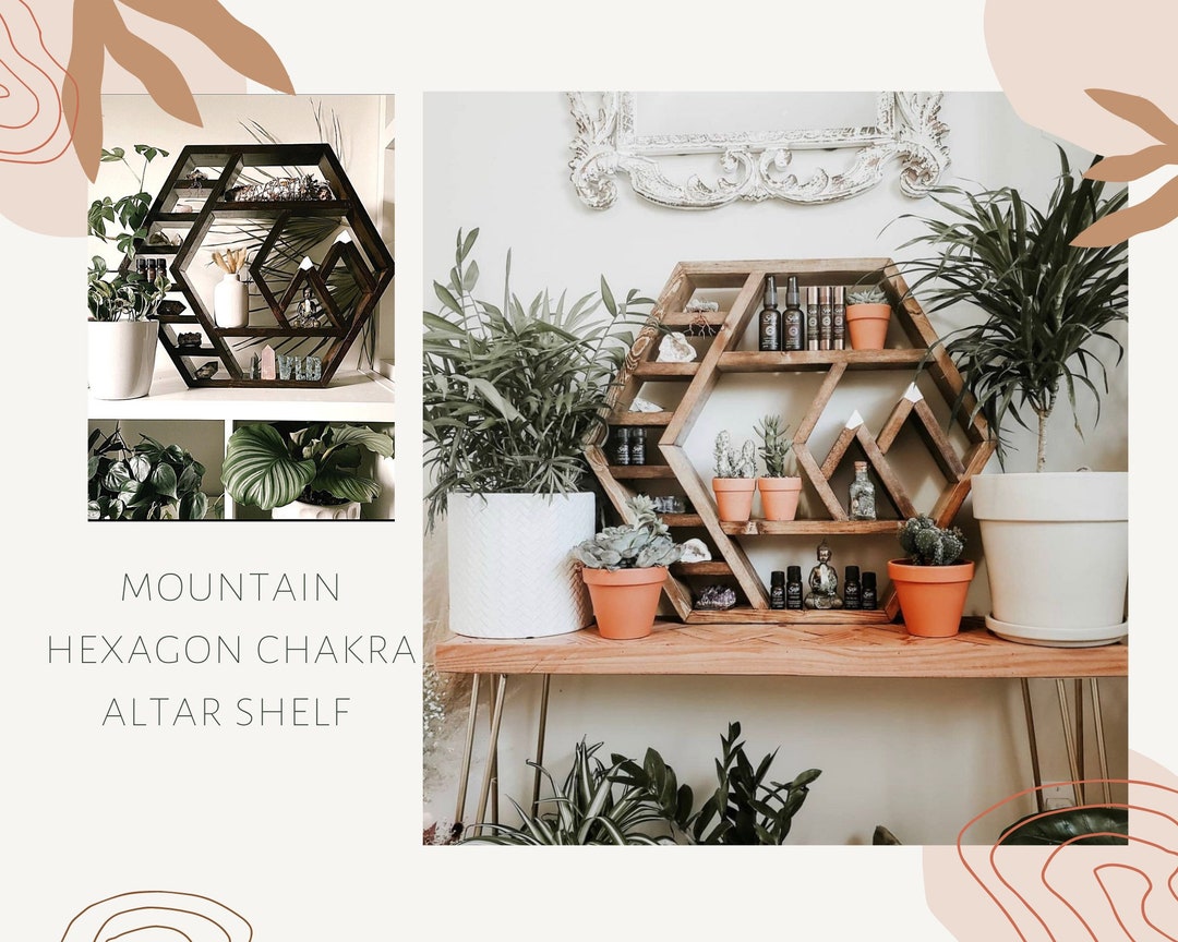 Mountain Hexagon Chakra Altar Shelf - Etsy