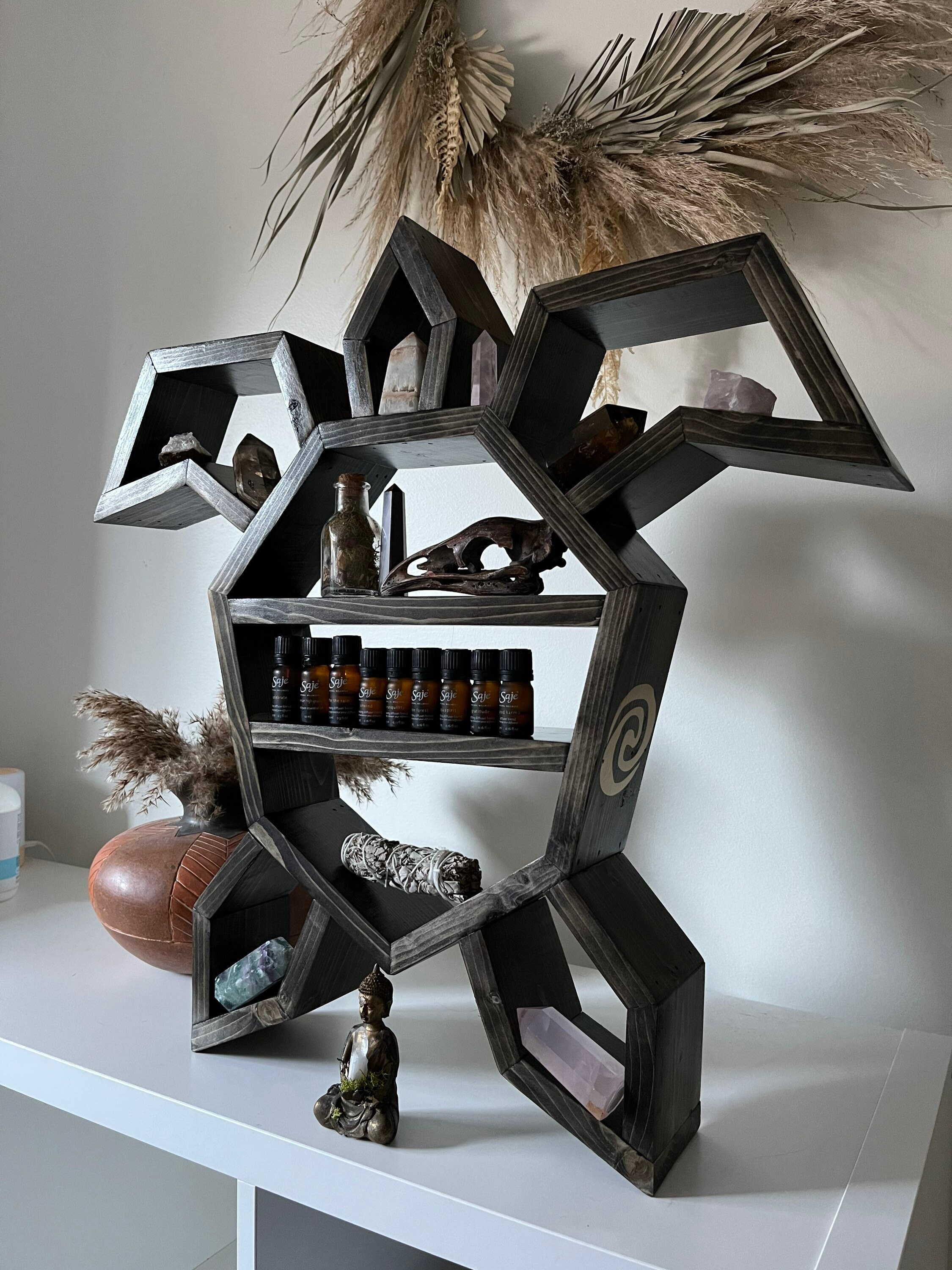 Turtle Wood Altar Shelf With Side Design - Etsy