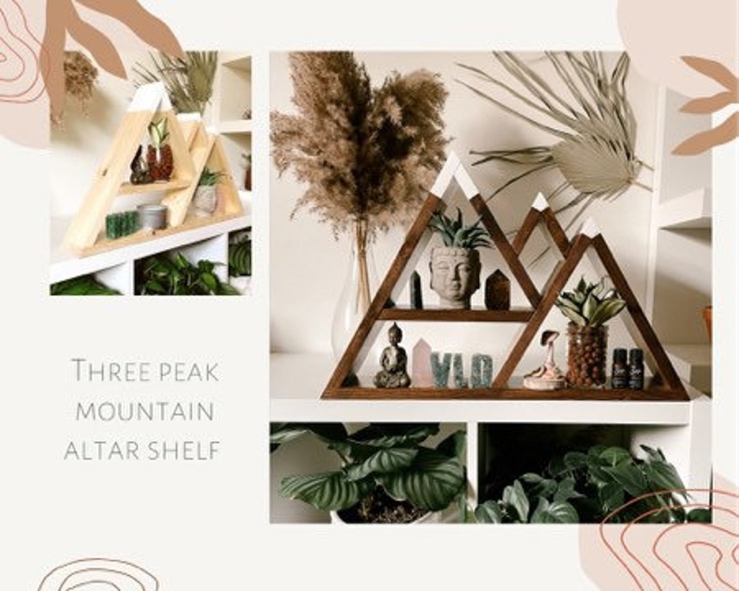 Wood Mountain Shelf - 3pk Style - Etsy