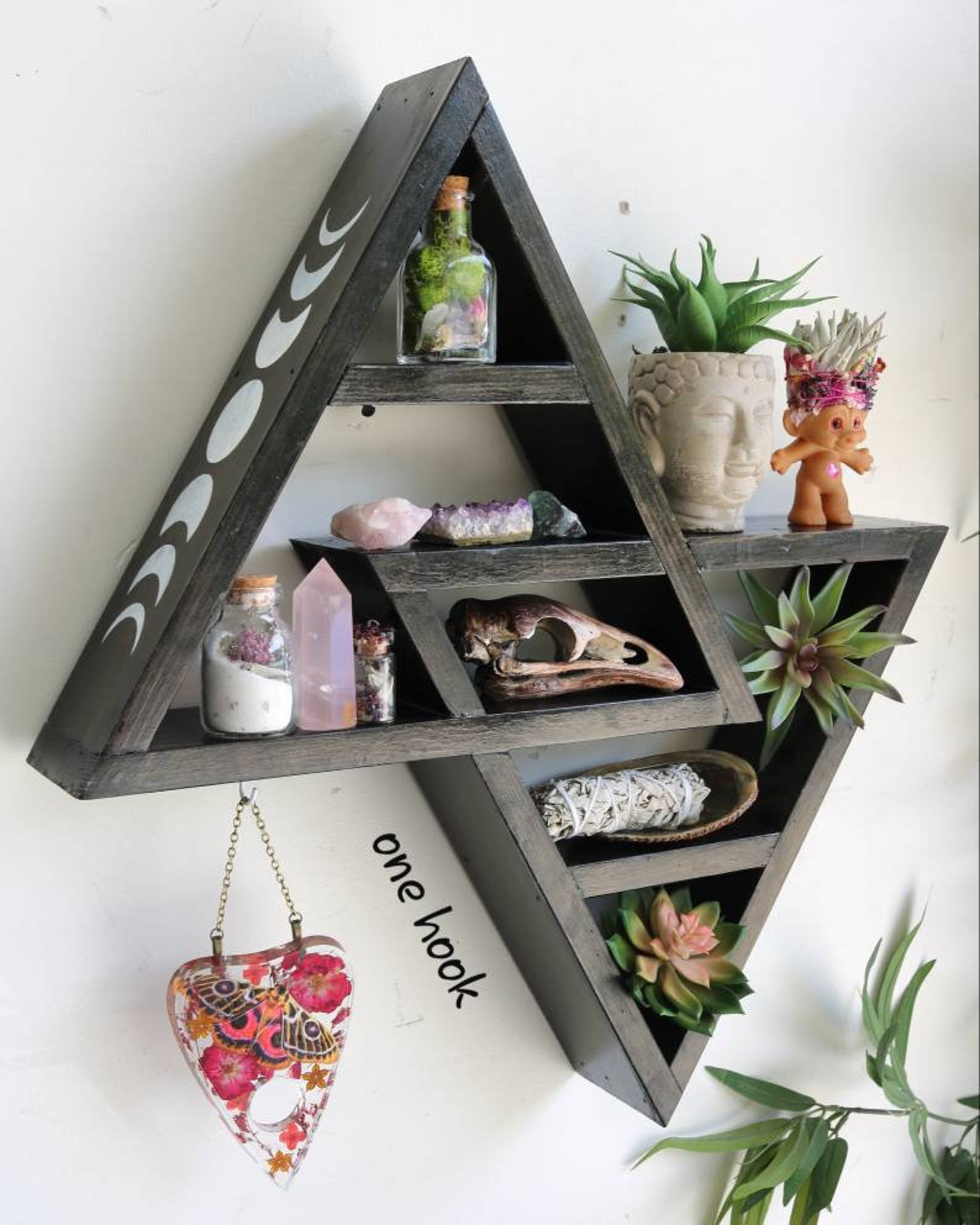 Double Triangle Altar Shelf With Moon Phases - Etsy Canada