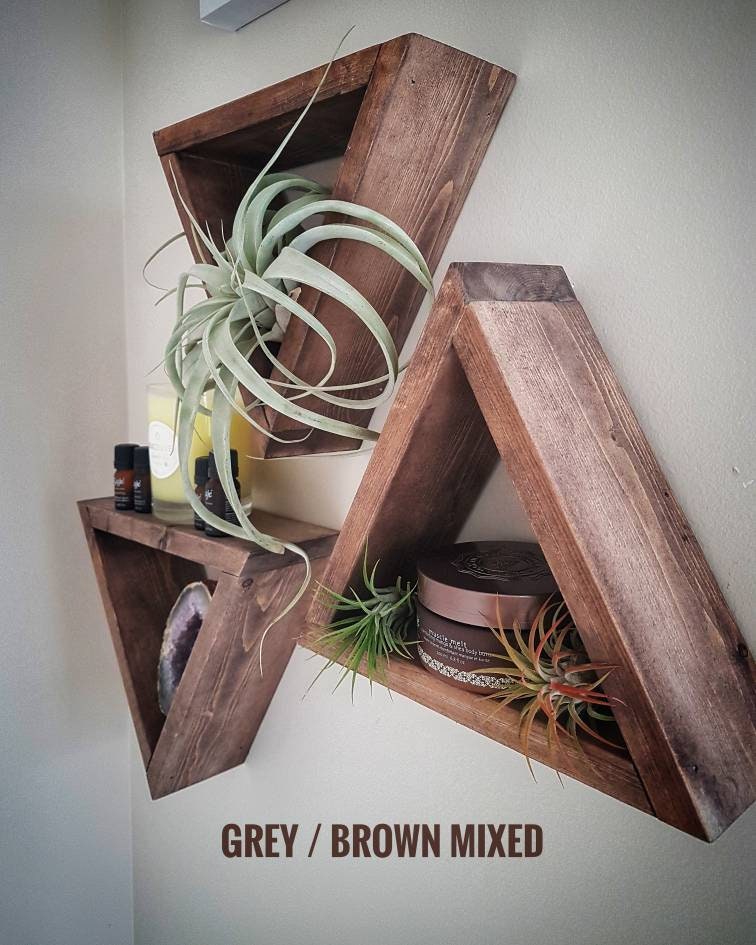 Large Triangle Shelves set of 3 | Etsy