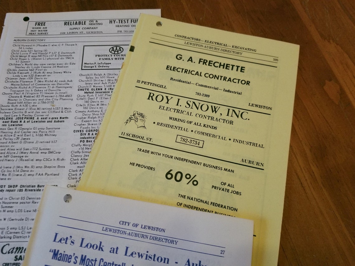 Vintage Phone Book Pages | Etsy