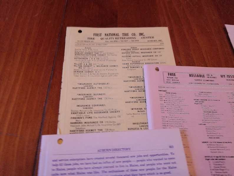 Vintage Phone Book Pages - Etsy