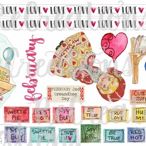 2021 Funky February Journal Stickers DIGITAL Only - Etsy