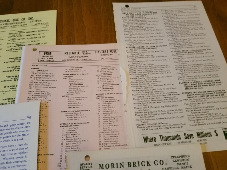 Vintage Phone Book Pages - Etsy