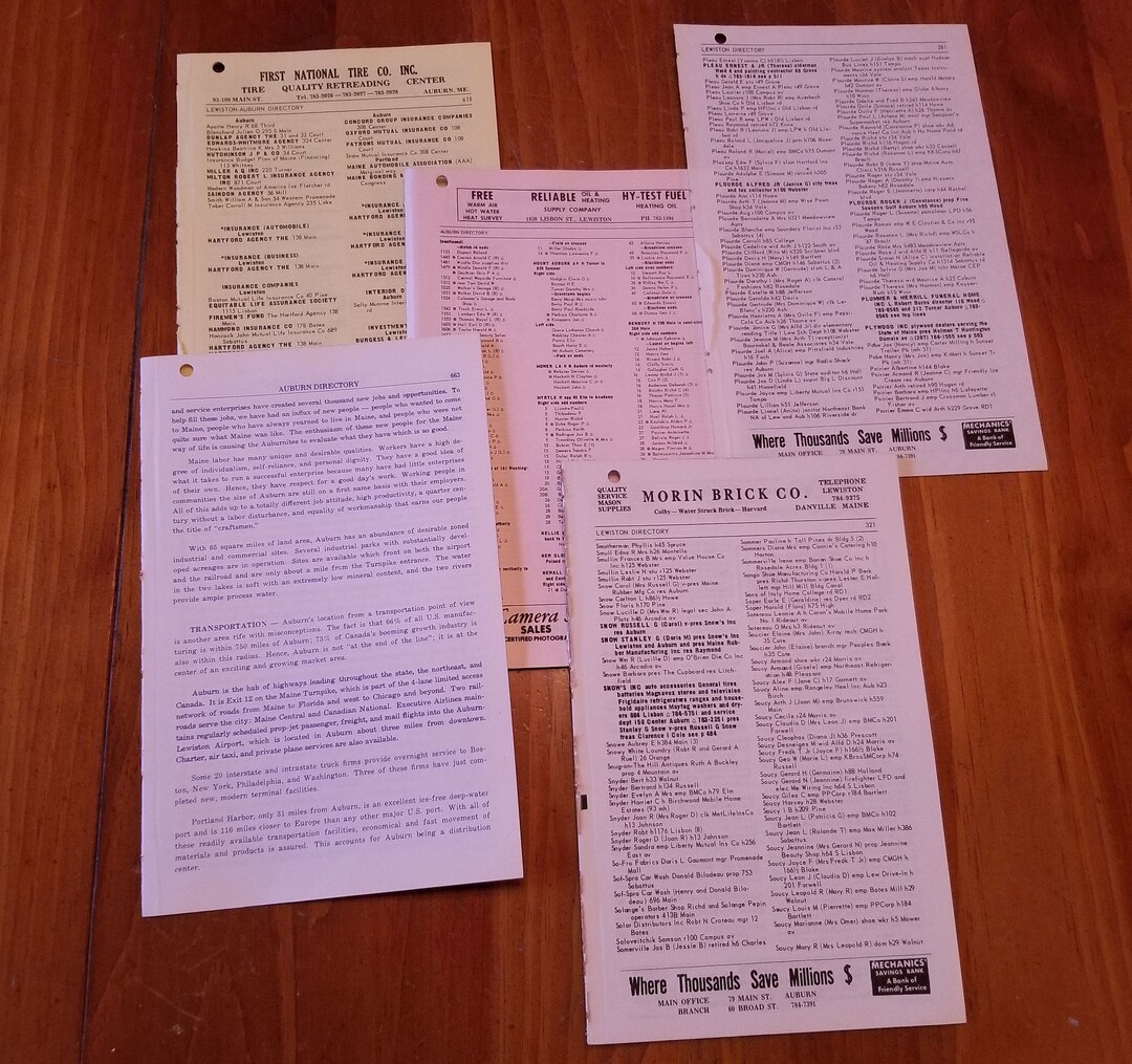 Vintage Phone Book Pages - Etsy