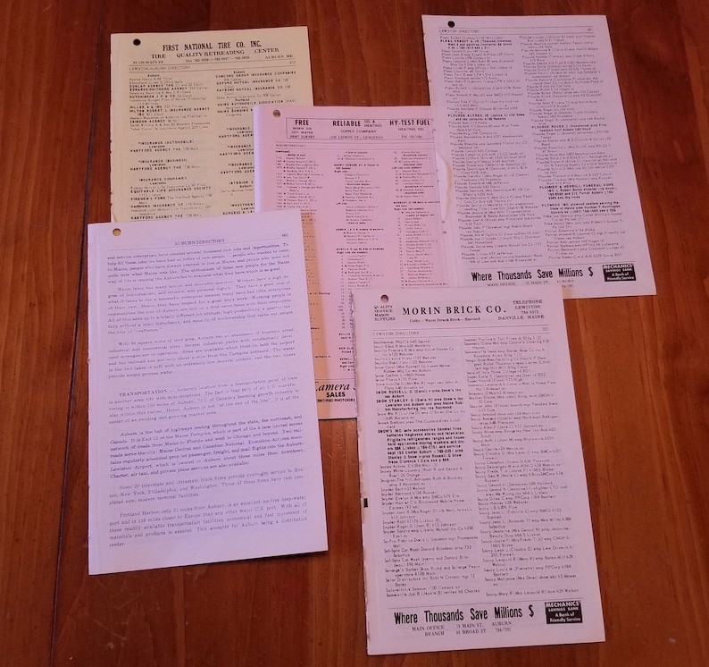 Vintage Phone Book Pages - Etsy
