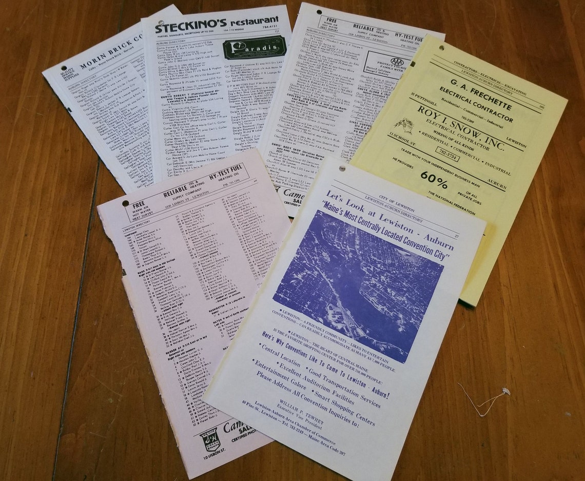 Vintage Phone Book Pages | Etsy