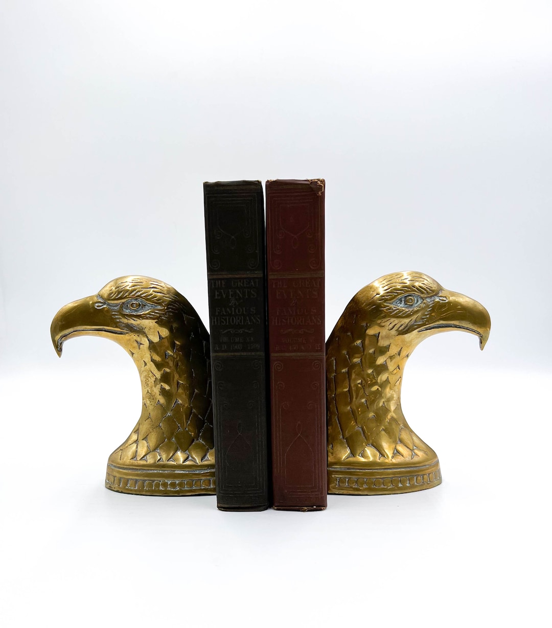 Pair of Vintage Brass Bald Eagle Bookends - Etsy