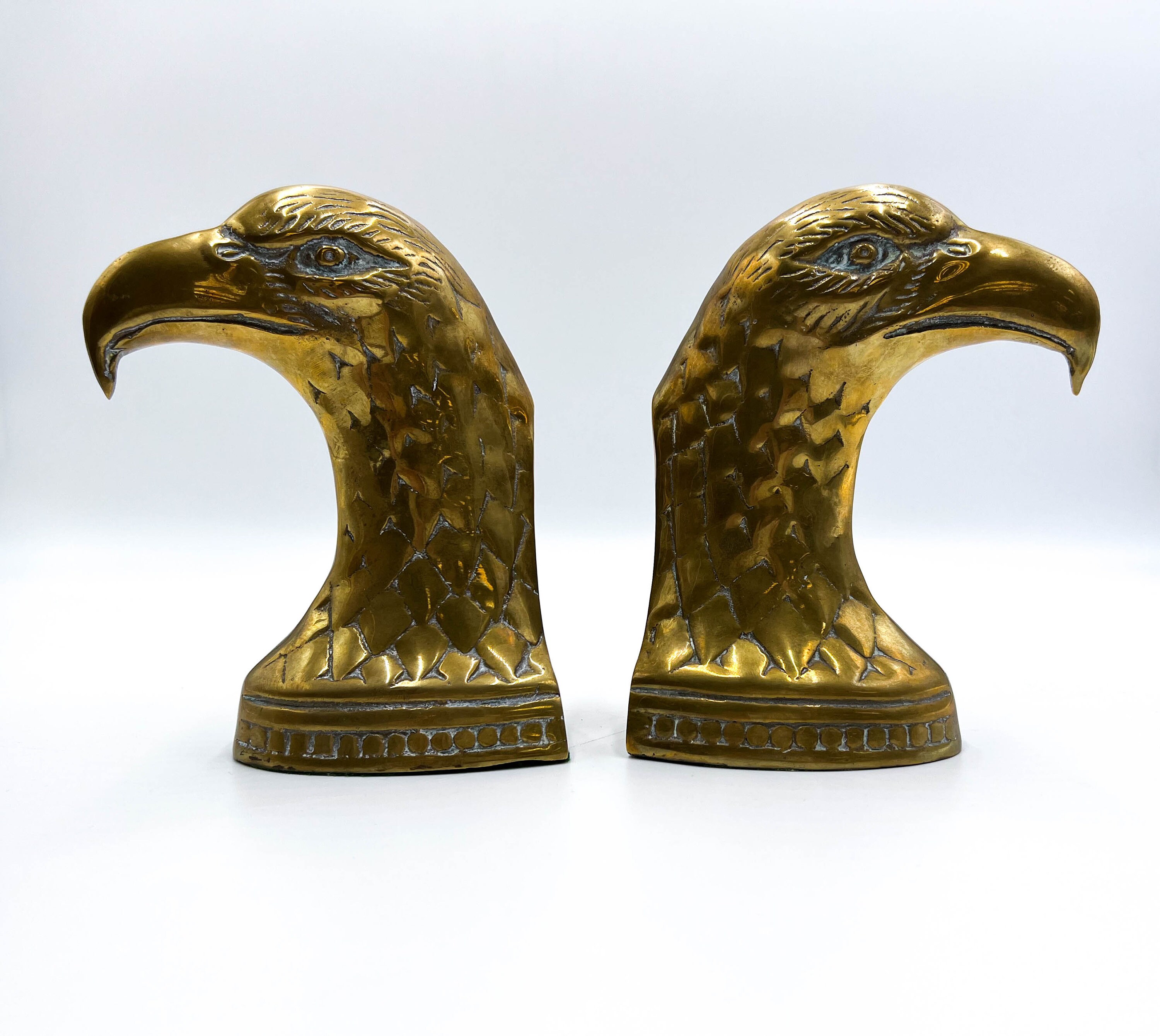 Pair of Vintage Brass Bald Eagle Bookends - Etsy