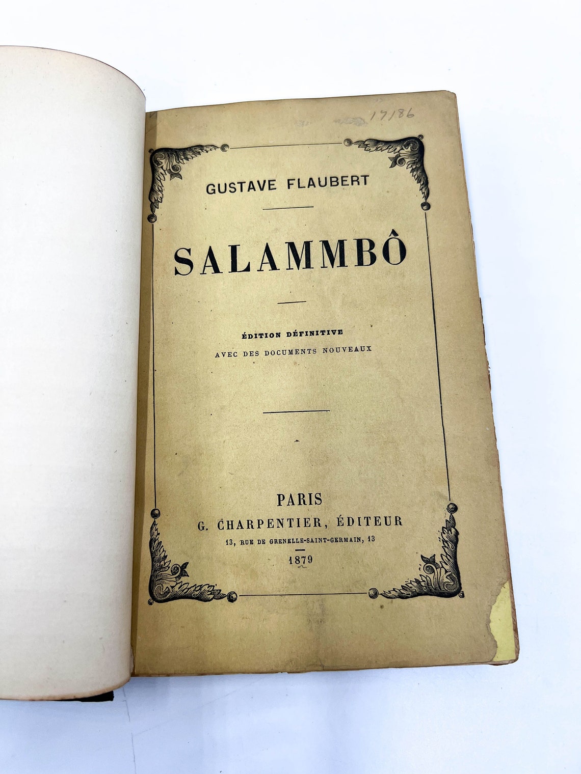 Salammbo by Gustave Flaubert Definitive Edition (scarce) 1879 Paris; G ...