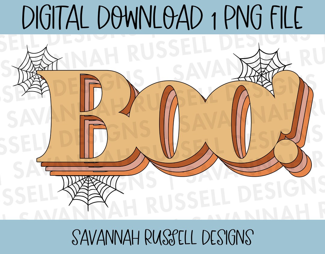 Boo! Boho Halloween Spider Web Clip Art | 1 PNG Digital Download ...