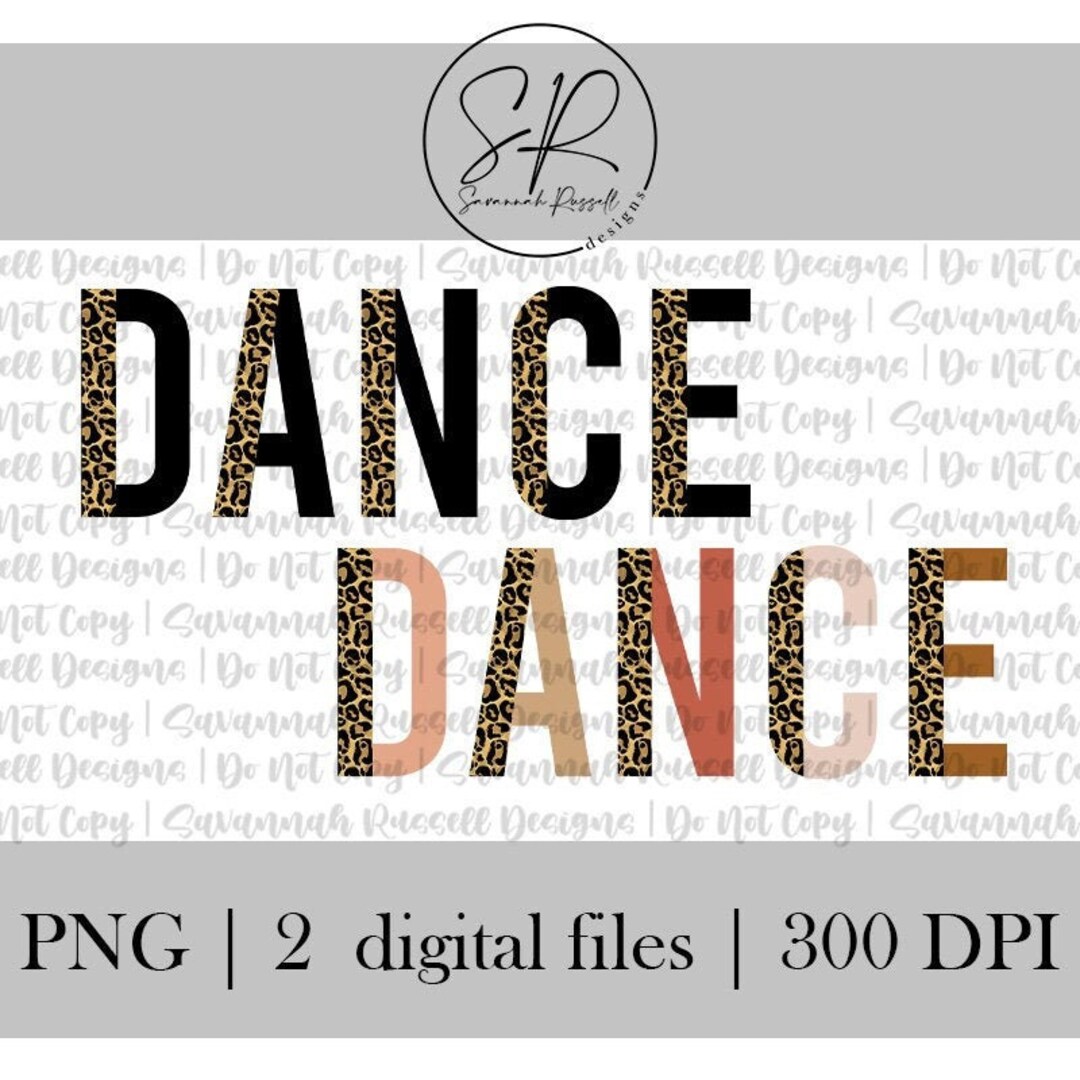 Dance Leopard Boho | 2 PNG Digital Downloads | Dance Teacher, Dancer ...