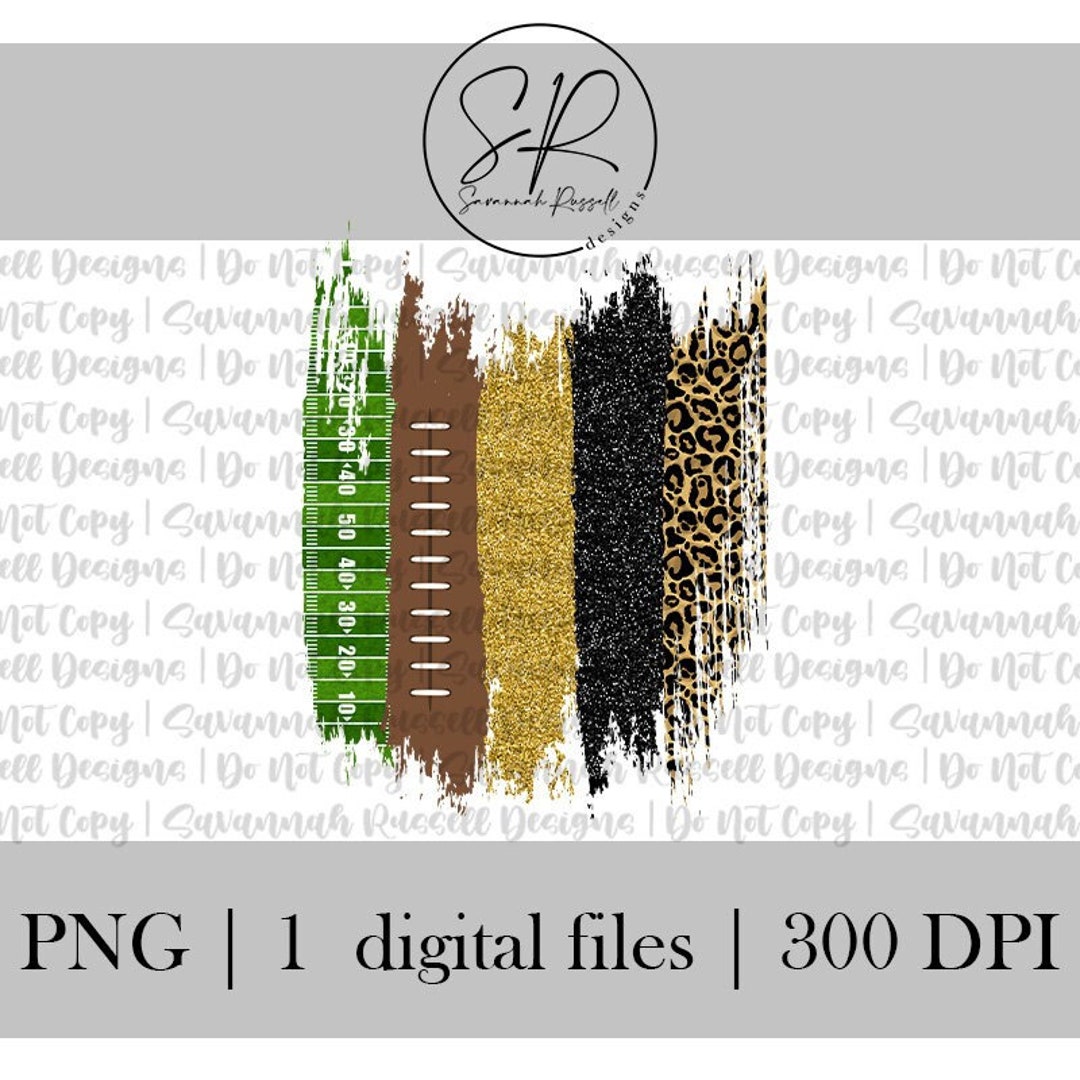 Black and Gold Football Brush Strokes | 1 PNG Digital Download ...