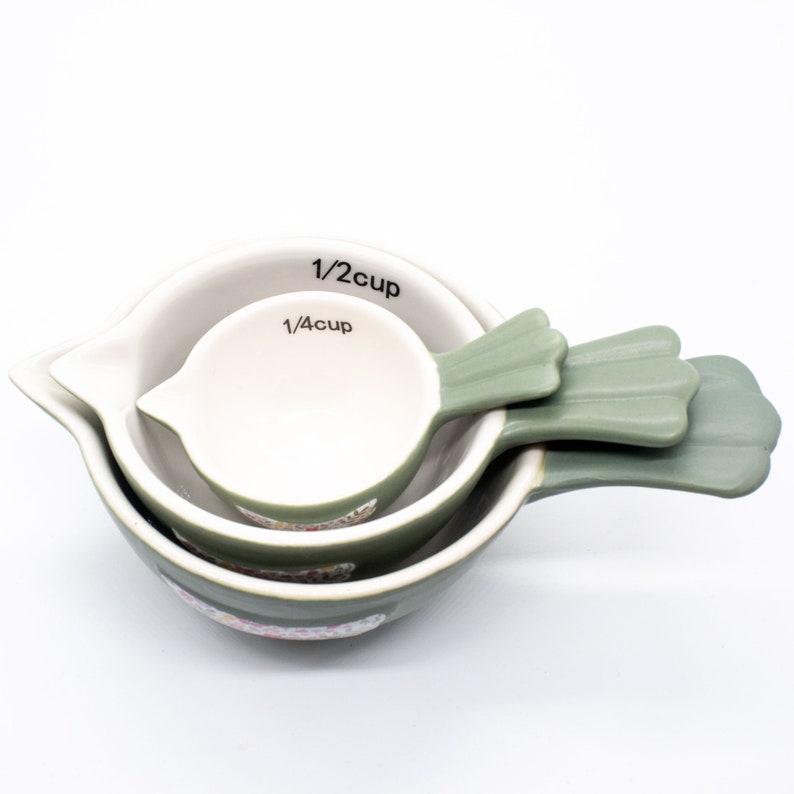 Nesting Measuring Cups Stackable Ceramic Set of 3 - Etsy
