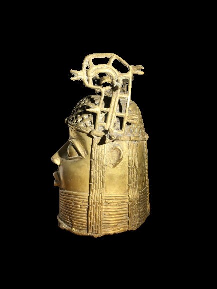 Benin Memorial Cast Bronze Head Oba - Etsy