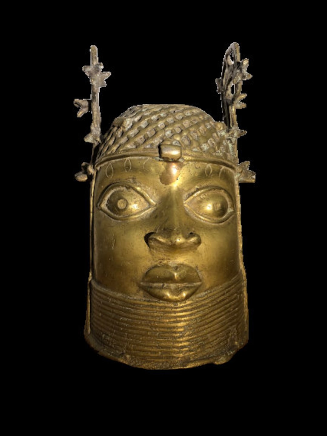 Benin Memorial Cast Bronze Head Oba - Etsy